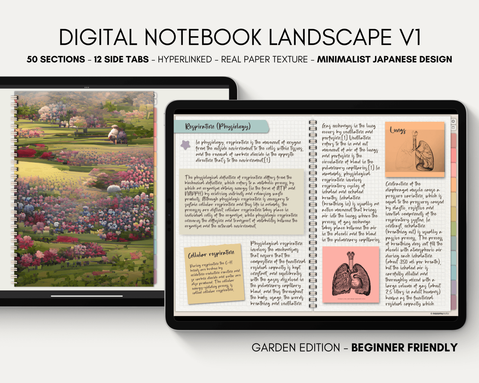 NozomuNoto - Minimalist Japanese Digital Notebooks and Planners